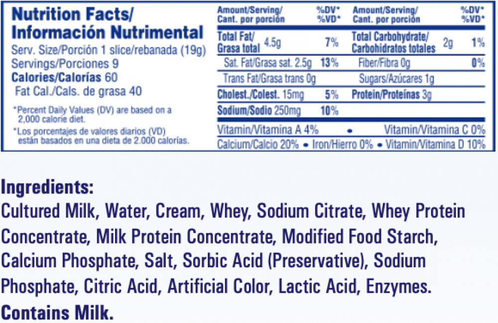 FUD American Cheese Slices 6oz