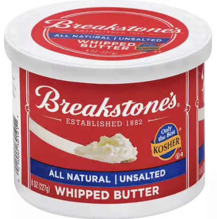 Breakstone's All Natural Unsalted Whipped Butter 8oz